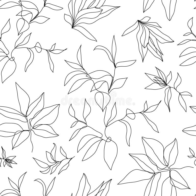 Floral linear tile design stock vector. Illustration of plant - 55363331