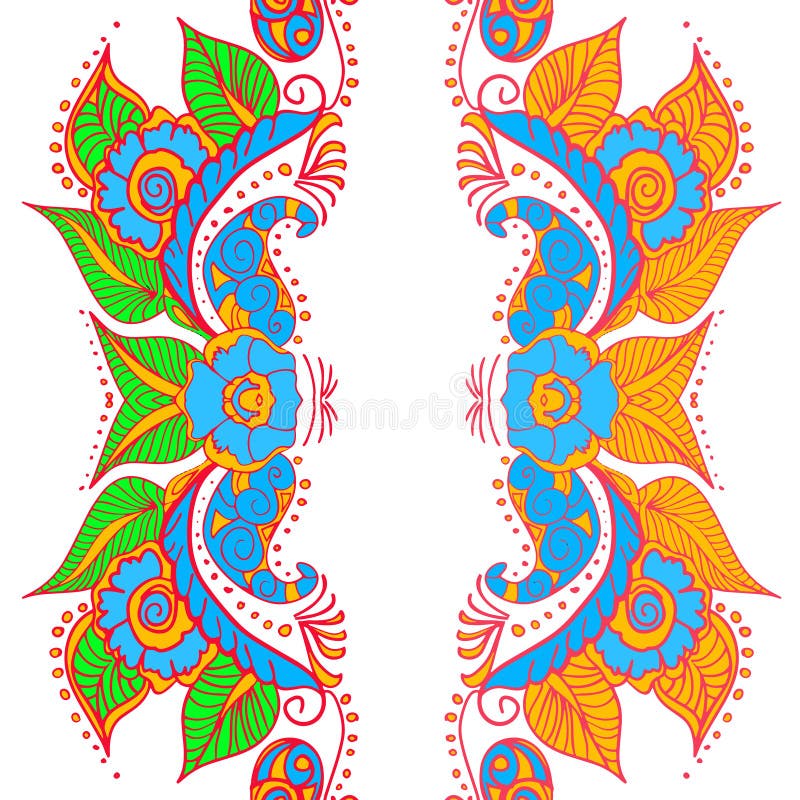 Vector floral ornament. stock vector. Illustration of curve - 114170635