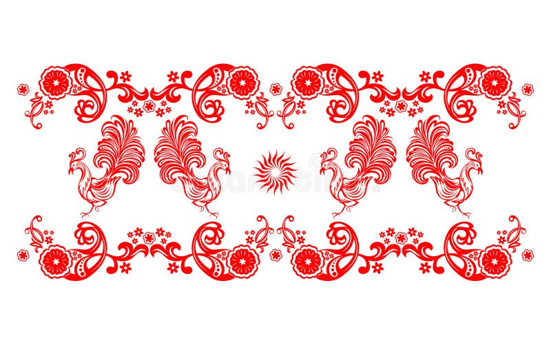 Hungarian folk motif stock vector. Illustration of bloom - 37345889