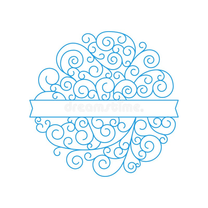 Vector Floral Frames In Mono Line Style Stock Vector - Illustration of ...