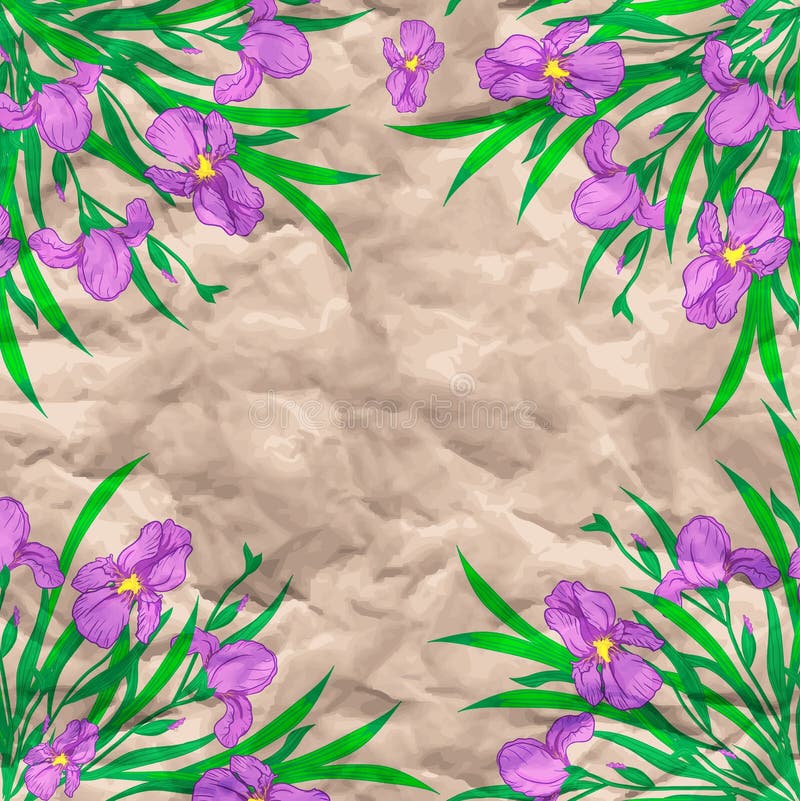 Vector Floral and Paper Background Stock Vector - Illustration of ...