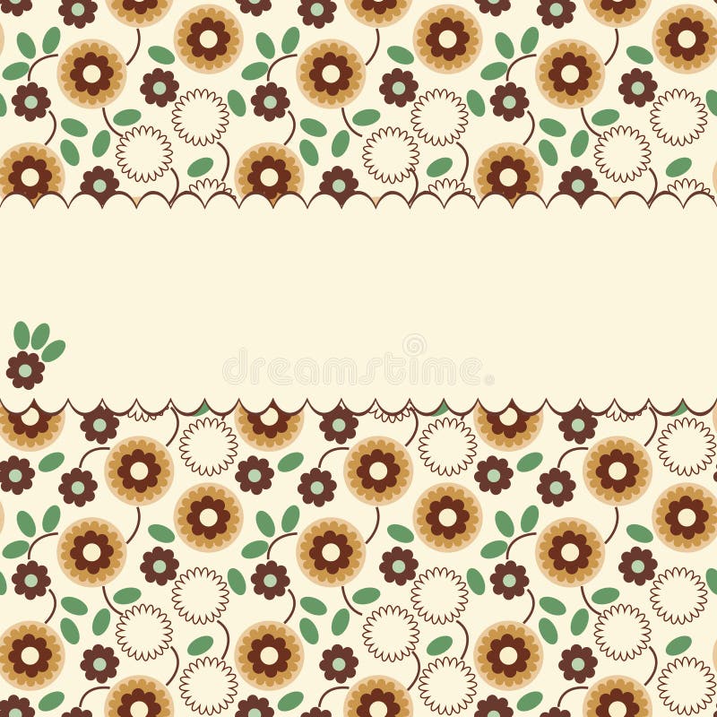Vector Floral Pattern With A Frame - Free Photo from StockFreeImages
