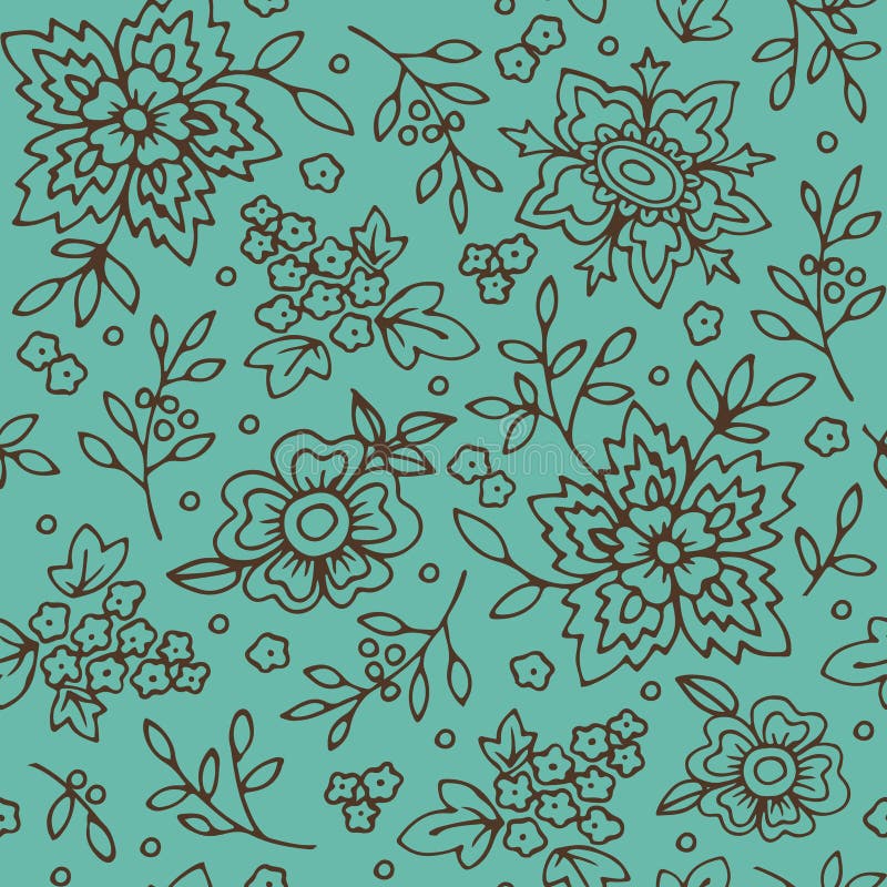 Vector floral pattern stock vector. Illustration of flora - 173415893