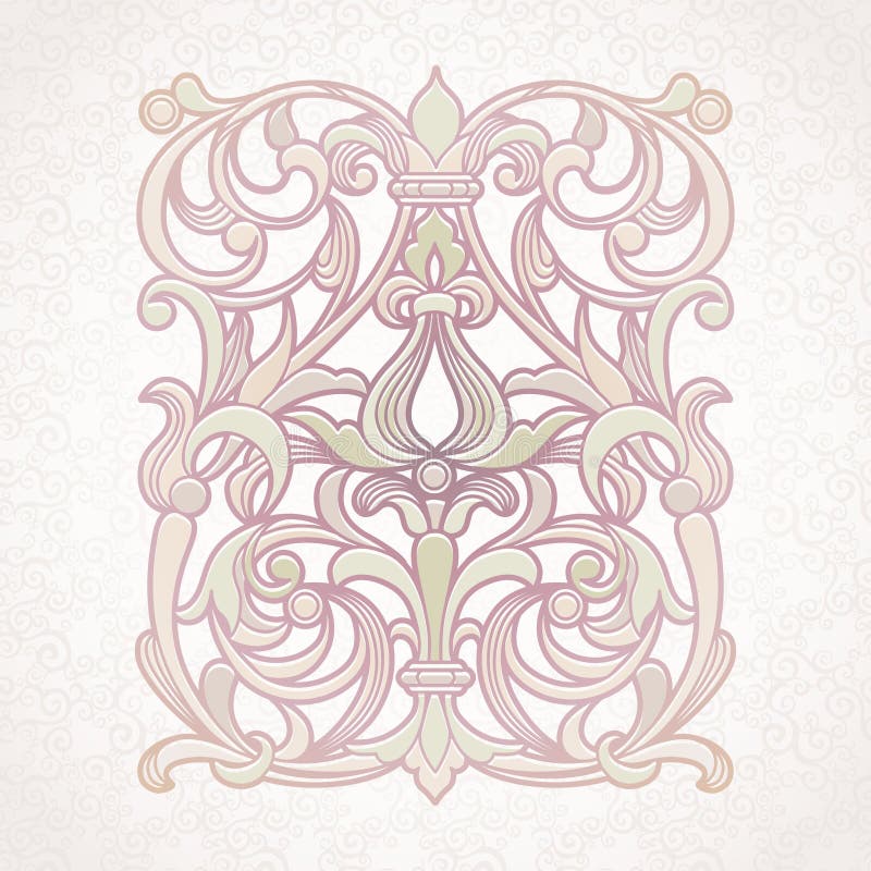 Vector Floral Pattern in Victorian Style. Stock Illustration ...