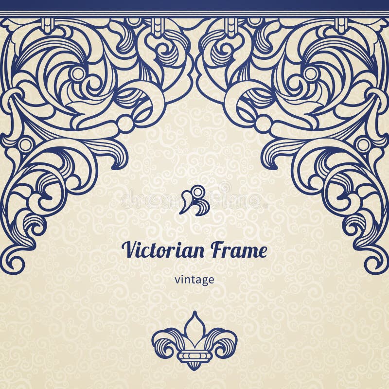 Vector Floral Seamless Border in Victorian Style. Stock Vector ...