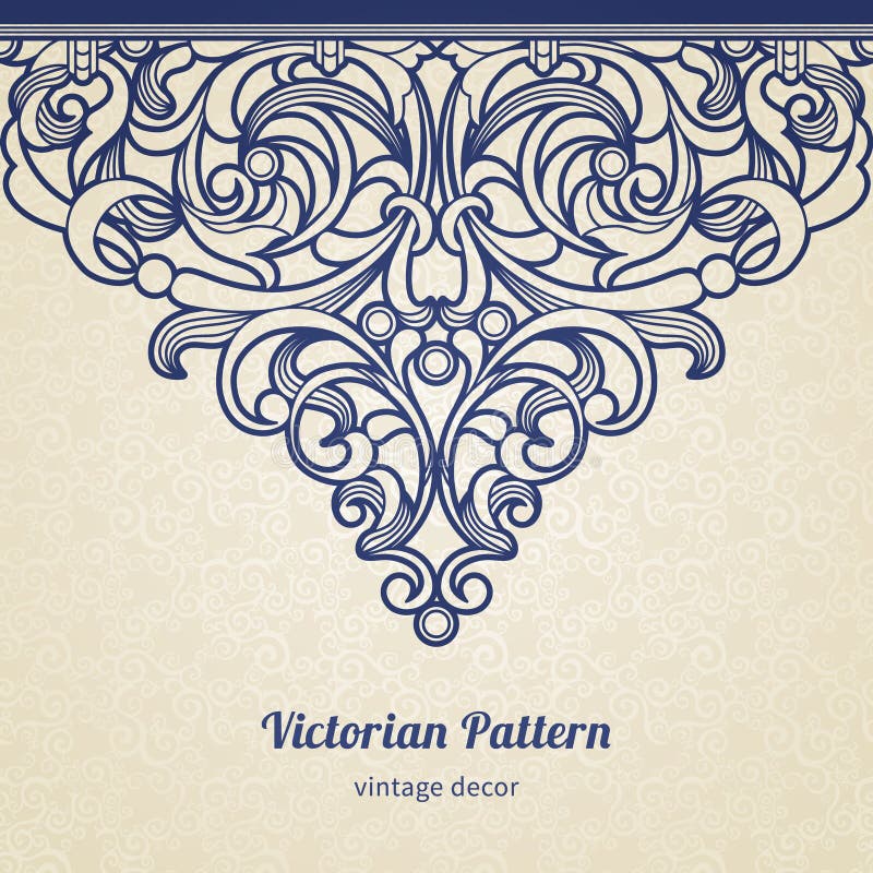 Vector Floral Seamless Border in Victorian Style. Stock Vector ...