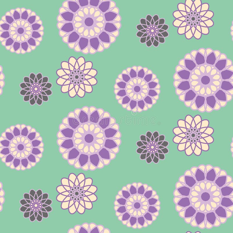 Vector Floral Seamless Colored Pattern, Decorative Ornament, Vector ...