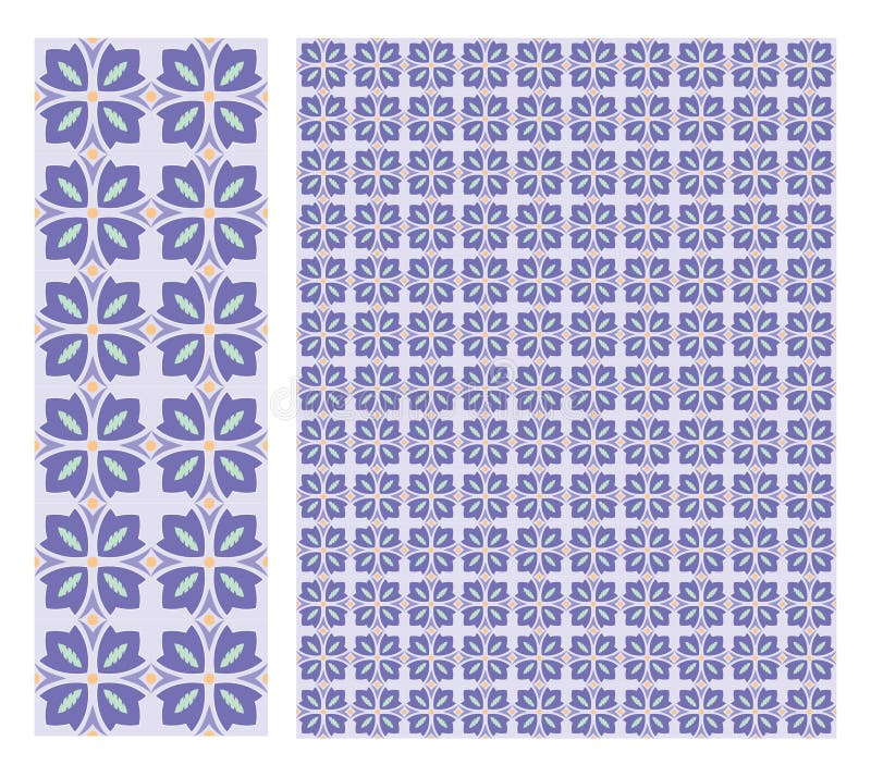 Floral Seamless Decorative Pattern Stock Vector, Use for Tiled ...