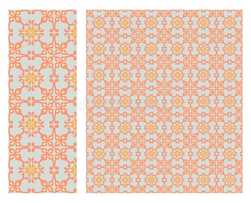 Floral Seamless Decorative Pattern Stock Vector, Use for Tiled ...