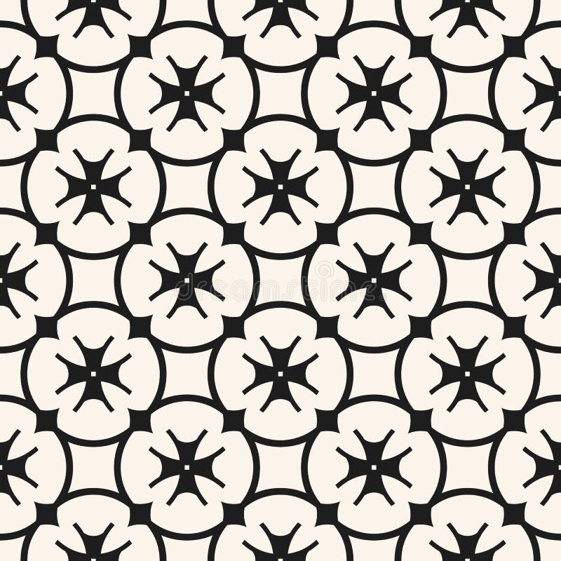 Vector Floral Seamless Pattern. Simple Abstract Oriental Texture. Stock ...