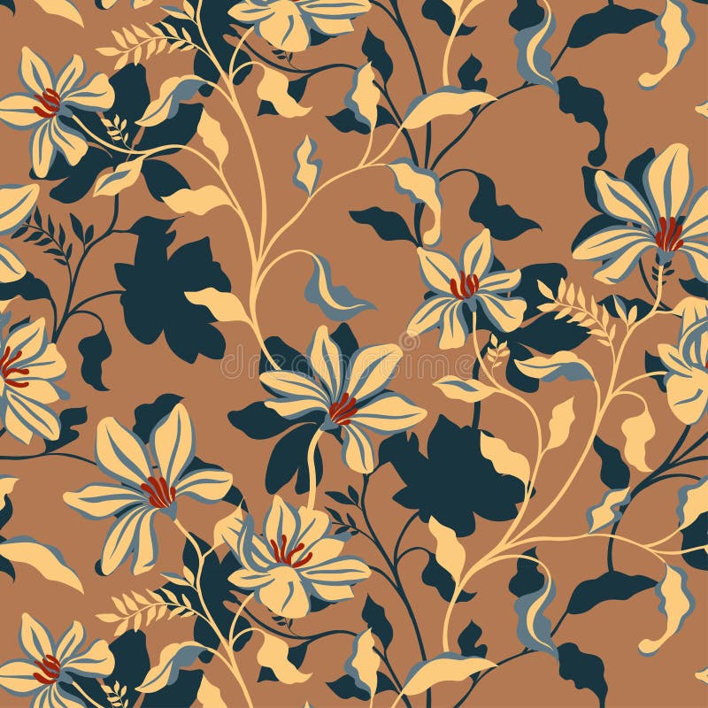 Vector Floral Texture Pattern.Seamless Pattern Can Be Used for ...