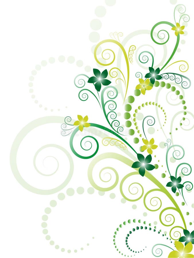 Vector floral verde ilustración del vector. Ilustración de curva - 8285281