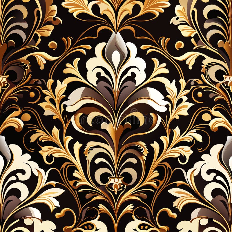 Floral Arts Pattern Design Seamless Illustion Background_017 Stock ...