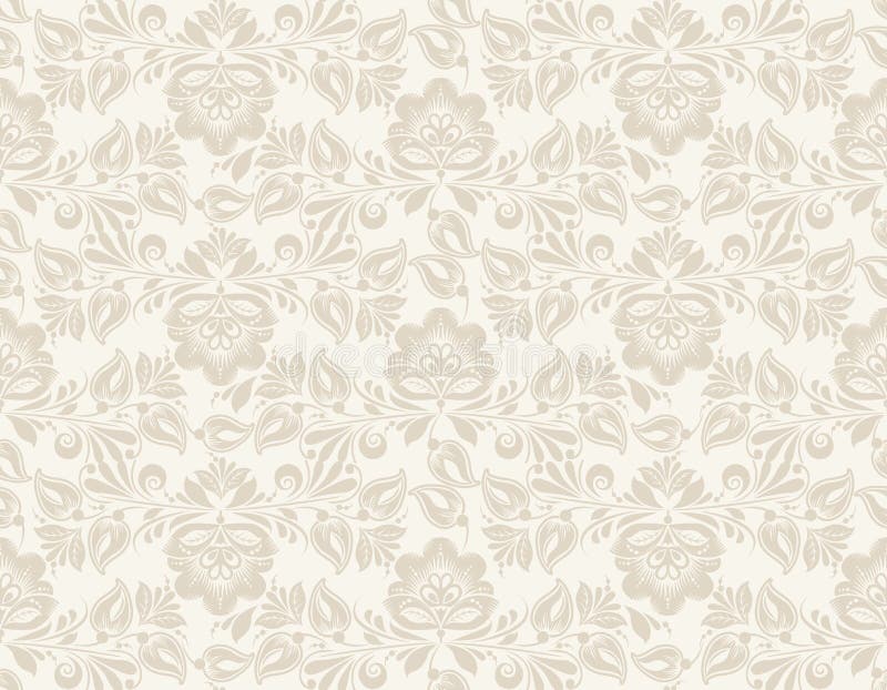 Vector Floral Vintage Rustic Seamless Pattern Stock Vector ...