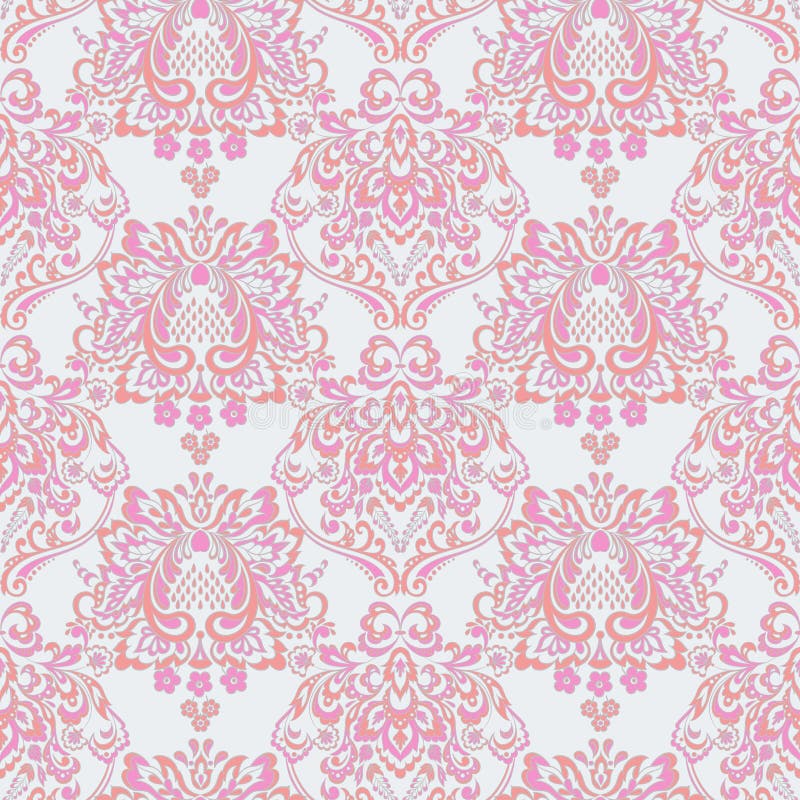 Vector Floral Wallpaper. Classic Baroque Floral Ornament Stock ...
