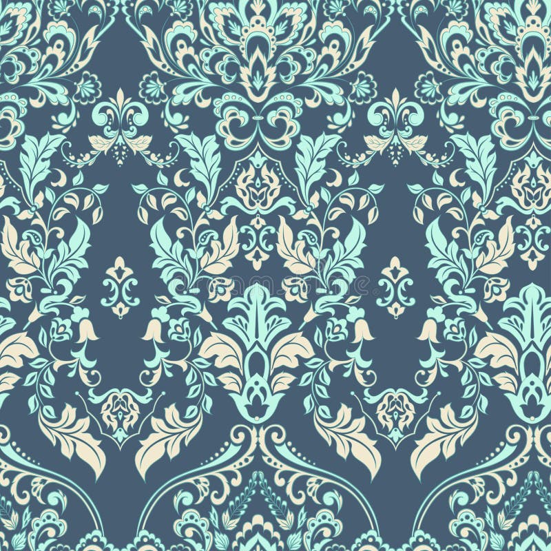 Vector Floral Wallpaper. Classic Baroque Floral Ornament. Seamless ...