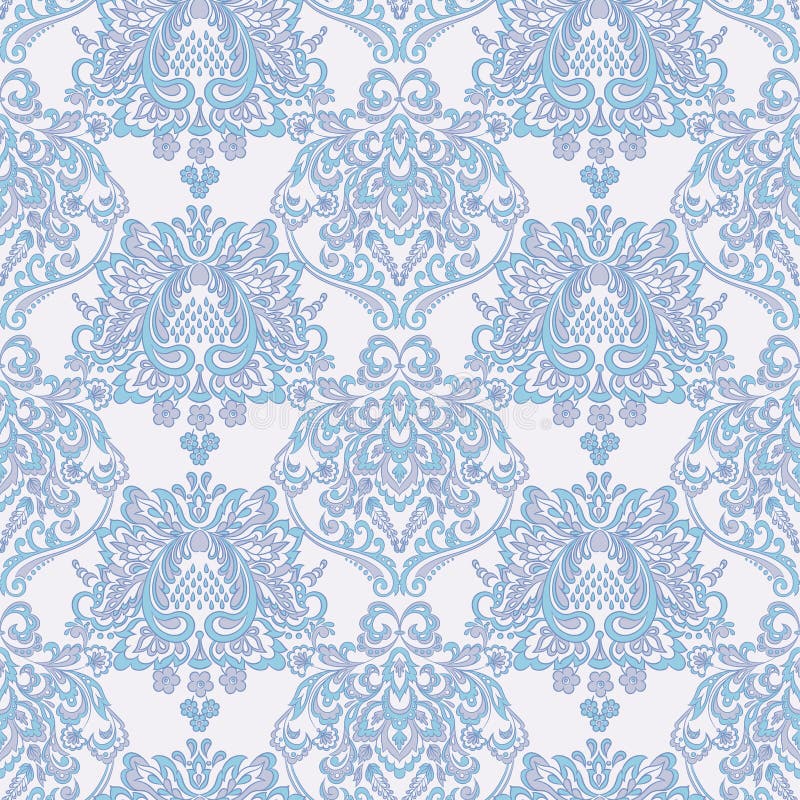 Vector Floral Wallpaper. Classic Baroque Floral Ornament Stock ...