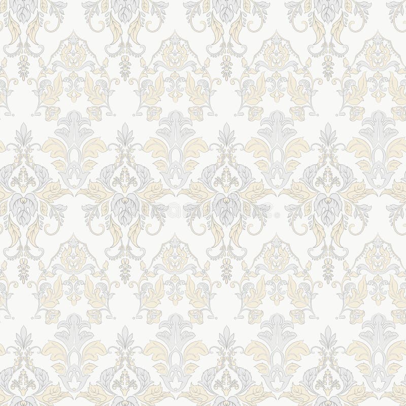 Vector Floral Wallpaper. Classic Baroque Floral Ornament Stock Vector ...