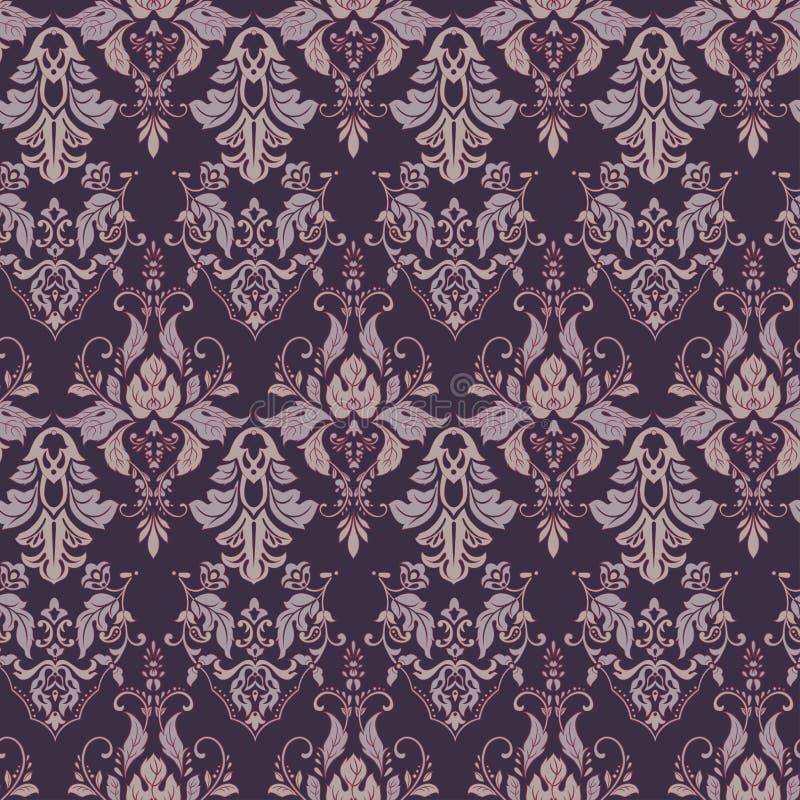 Vector Floral Wallpaper. Classic Baroque Floral Ornament Stock ...