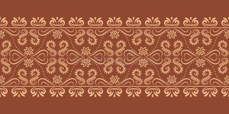 Vector Flourish Baroque Border Repeat Pattern Stock Vector ...