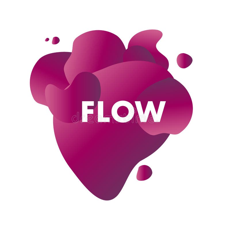 Flow Pink Violet Bubble Shape One Two Stock Illustration - Illustration ...