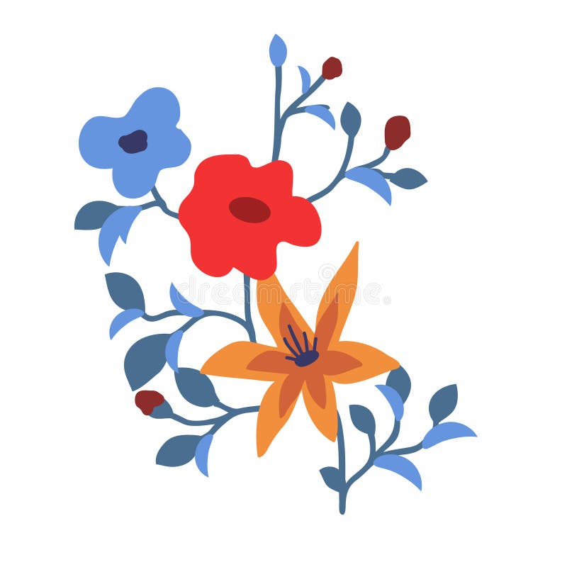 Vector flower bunch stock vector. Illustration of plant - 175744645