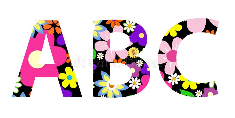 Spring Flowers Alphabet stock vector. Illustration of letters - 30504539