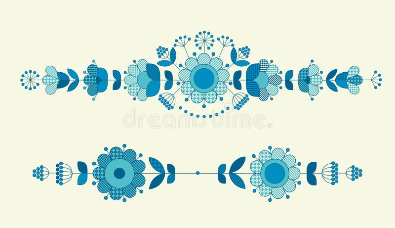 Vector Flower Horizontal Header Template Stock Vector - Illustration of ...
