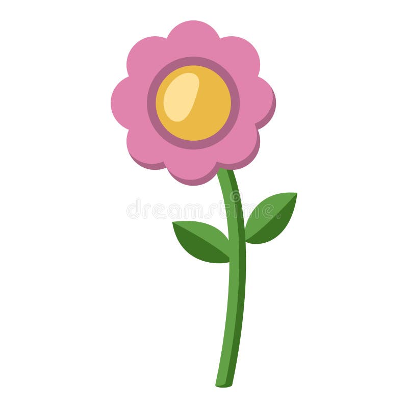 Vector Flower Icon on White Background Stock Vector - Illustration of ...