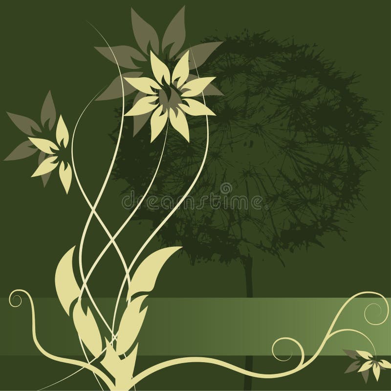 Vector flower label design stock vector. Illustration of decor - 2654756