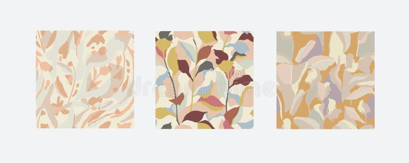 Vector Flower and Layers with Pastel Color Illustration Seamless Repeat ...