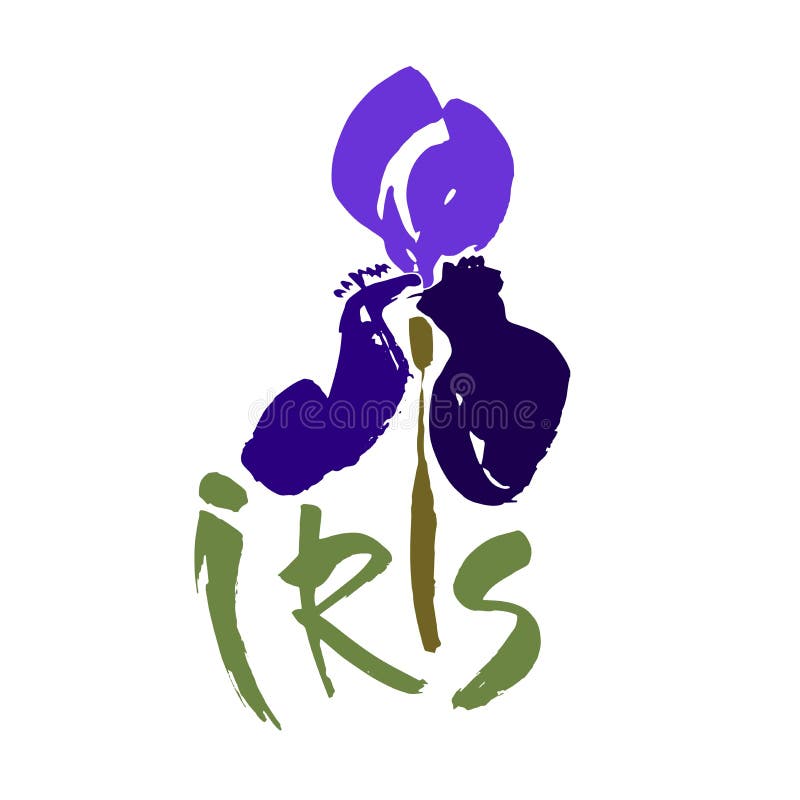 Vector Flower Logo. Floral Background. Calligraphy Ink. Stylized ...