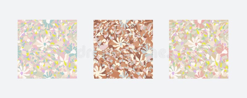 Vector Flower with Multi Color Illustration Seamless Repeat Pattern 3 ...