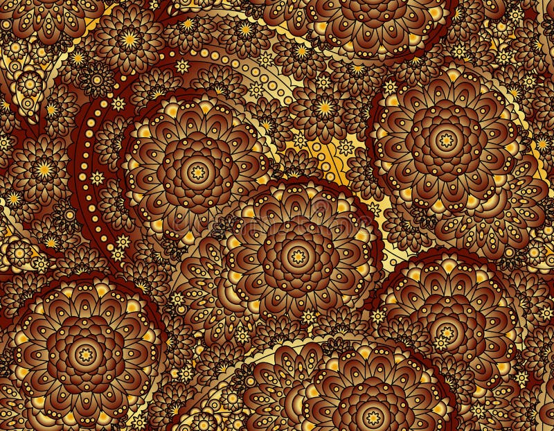 Vector Flower Paisley Seamless Pattern Element. Elegant Texture for ...