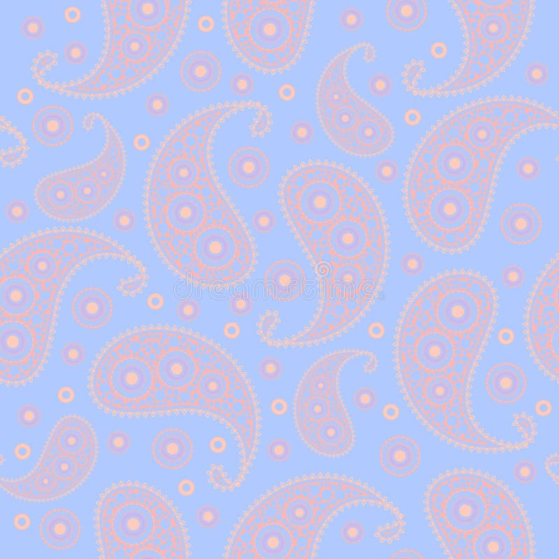 Vector Flower Paisley Seamless Pattern Element. Stock Vector ...