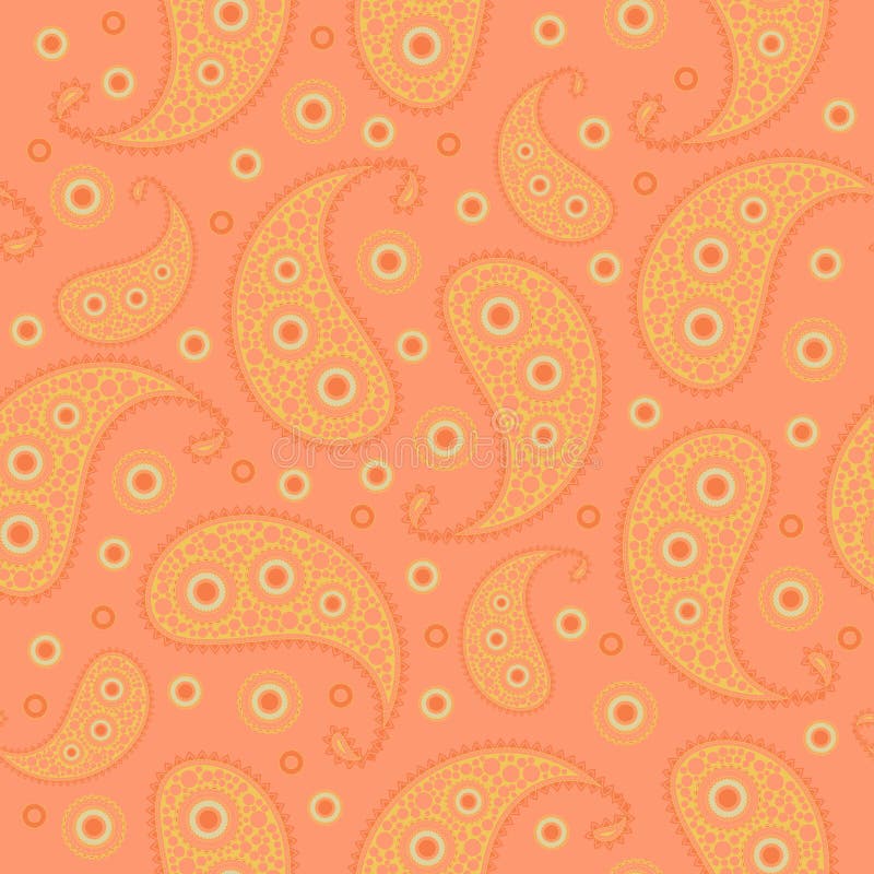 Vector Flower Paisley Seamless Pattern Element. Stock Vector ...