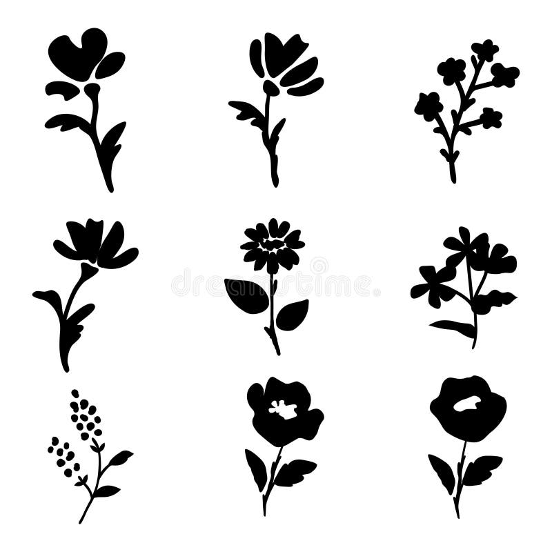 Vector flowers collection stock vector. Illustration of element - 184755940