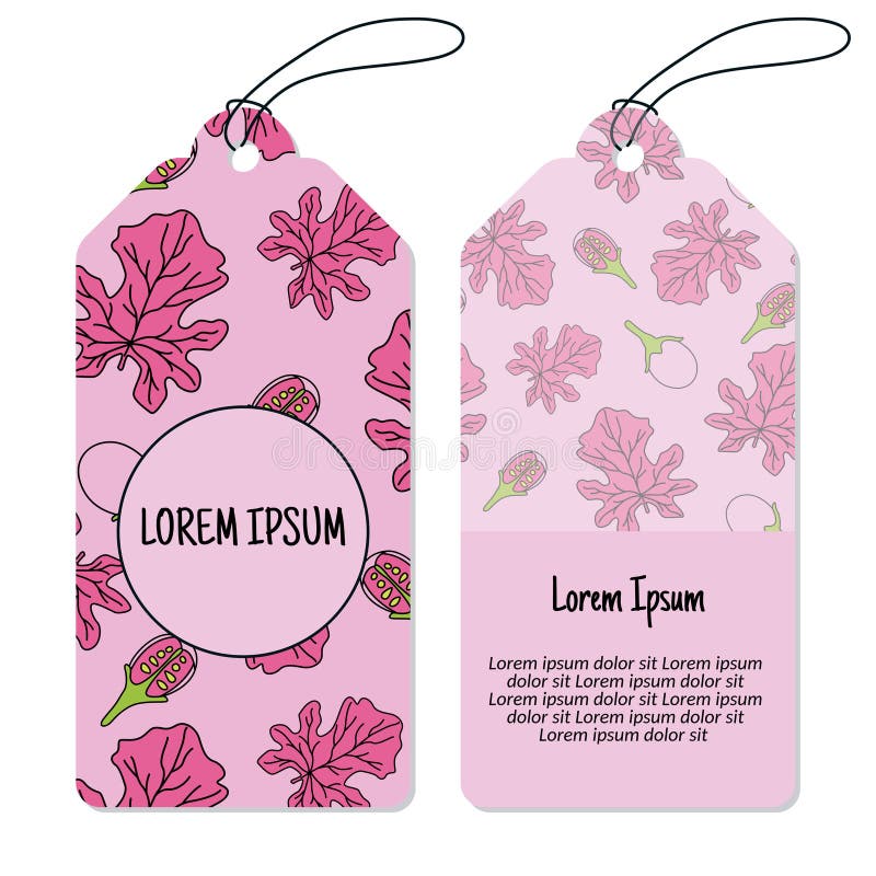 Vector Flowers and Leaves Vertical Round Frame Pattern Tags Set ...