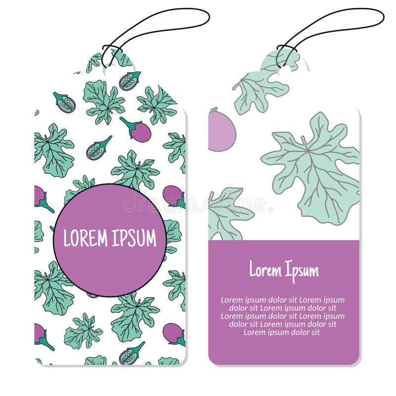Vector Flowers and Leaves Vertical Round Frame Pattern Tags Set ...