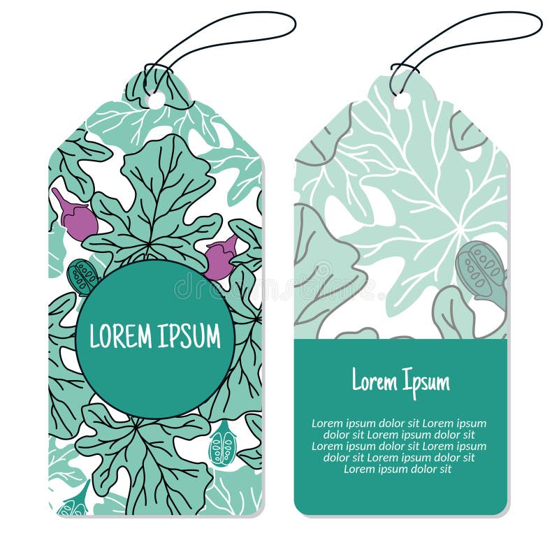 Vector Flowers and Leaves Vertical Round Frame Pattern Tags Set ...