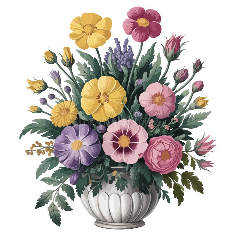 Vector Flowers Stickers Set of Calculations Stock Vector - Illustration ...