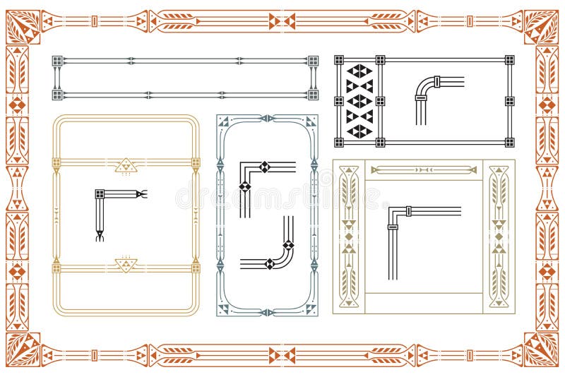 Vector Flowers Vintage Labels on Different Versions. Stock Vector ...