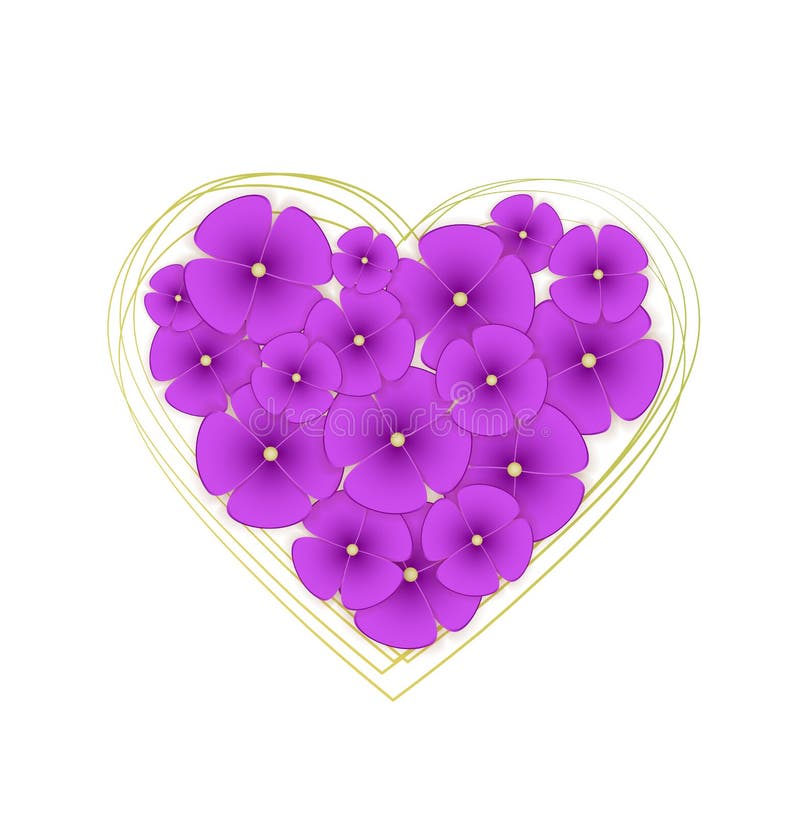 Vector flowers violets stock vector. Illustration of fresh - 65590544