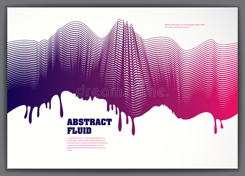 Vector Fluid Flow Wavy Abstract Background. 3d Colorful Gradient Motion ...