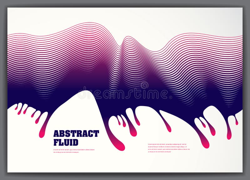 Vector Fluid Flow Wavy Abstract Background. 3d Colorful Gradient Motion ...