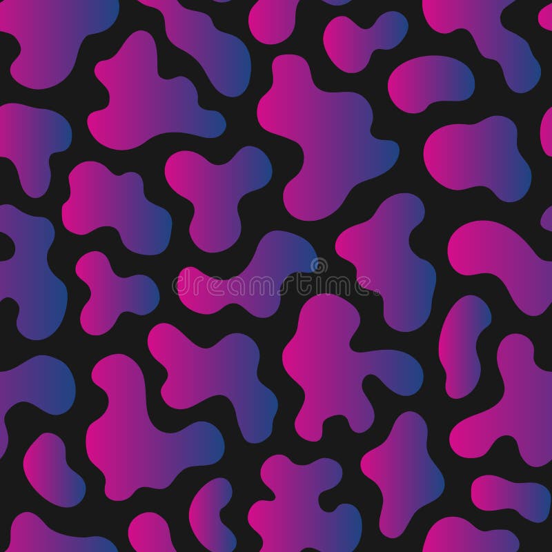 Vector Fluid Shapes Seamless Pattern. Abstract Background with Liquid ...