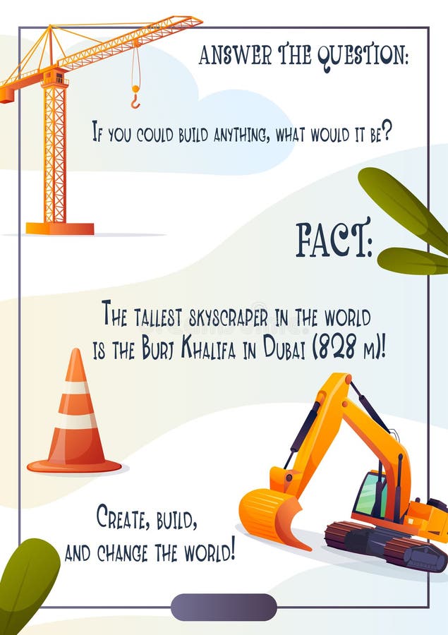 Vector Flyer about Construction and Building the Future Stock Vector ...