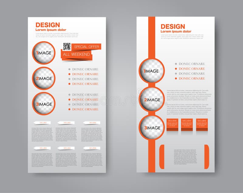 Vector Flyer and Leaflet Design. Set of Two Side Brochure Templates ...