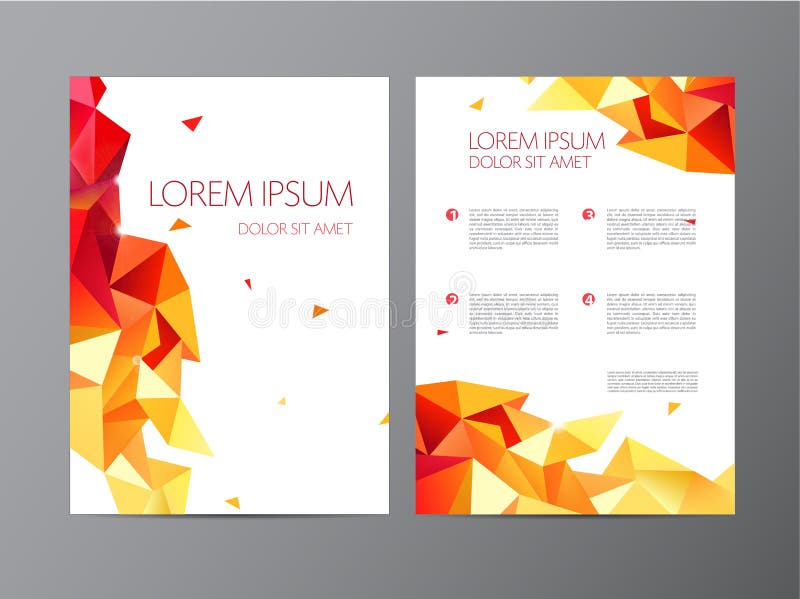 Vector Flyer, Colorful Brochure Abstract Design 2 Sides, Background ...
