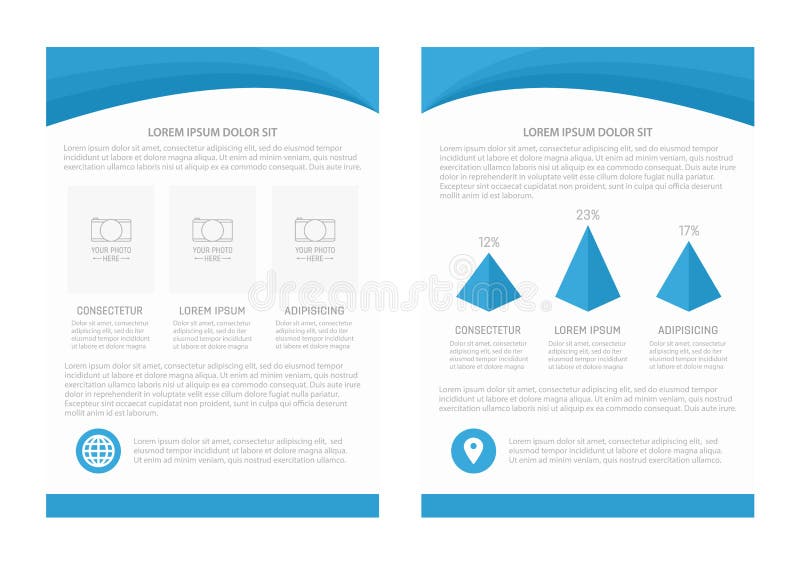 Vector Flyer Template Design with Front Page and Back Page. Business ...